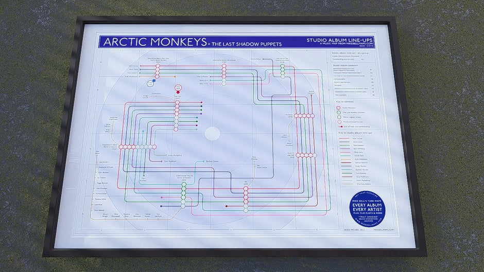 Music Discography Art Prints | Tube Map Gifts – MikeBellMaps
