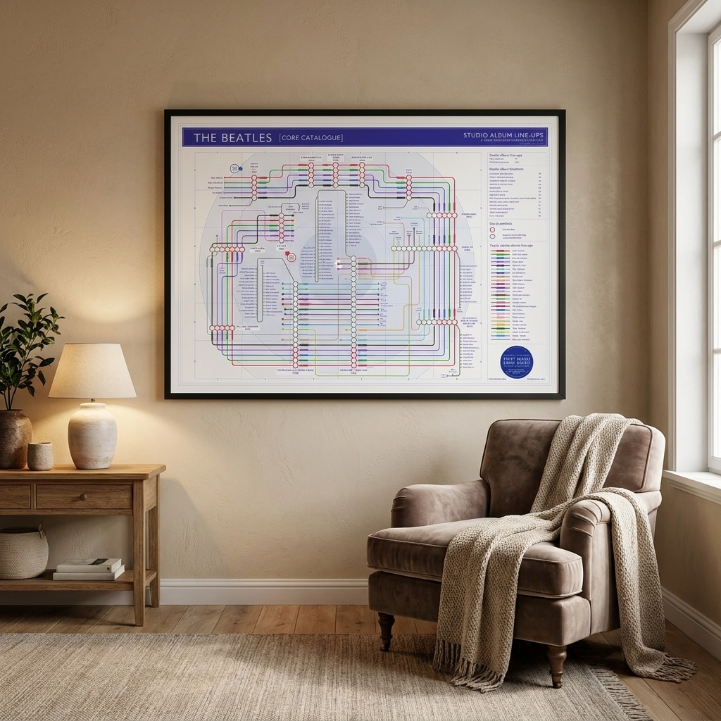 What Are My Music Art Print Maps? Explaining Discography Tube Maps ...